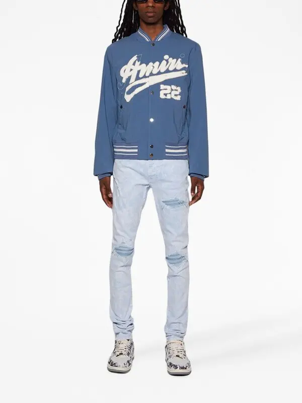 Amiri Mx1 Mineral-wash Skinny Jeans - Blue