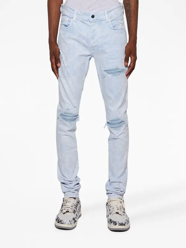Amiri Mx1 Mineral-wash Skinny Jeans - Blue
