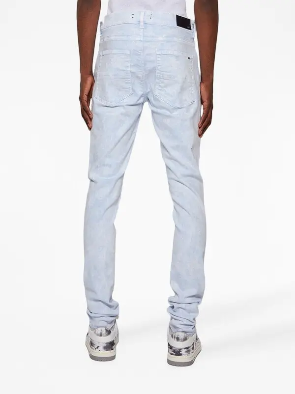 Amiri Mx1 Mineral-wash Skinny Jeans - Blue