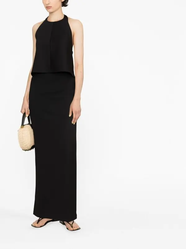 Wardrobe.NYC Halterneck Wool Top - Black