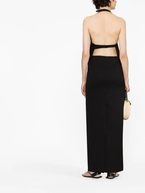 Wardrobe.NYC Halterneck Wool Top - Black