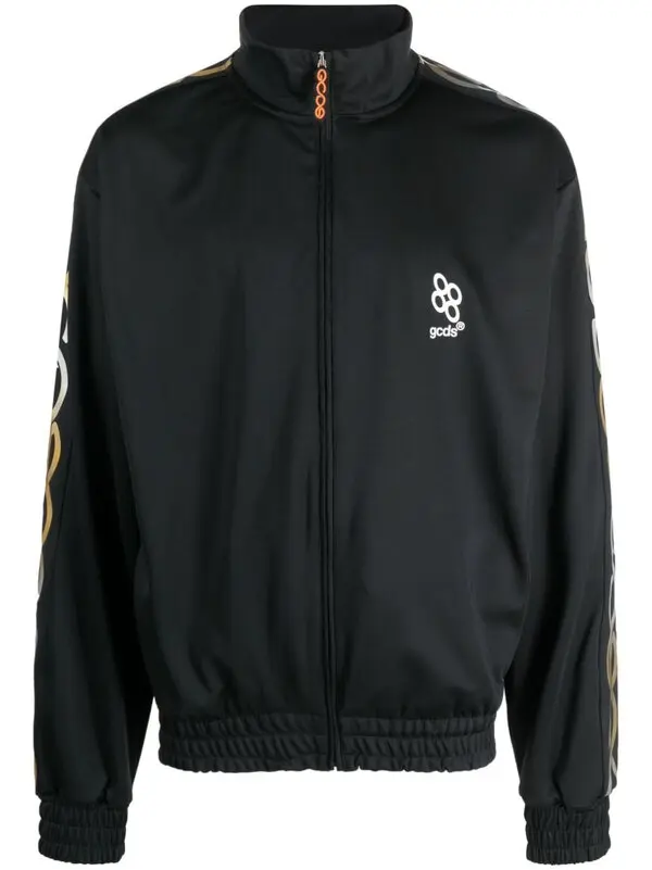 Gcds Reflective Logo-print Sweatshirt - Black