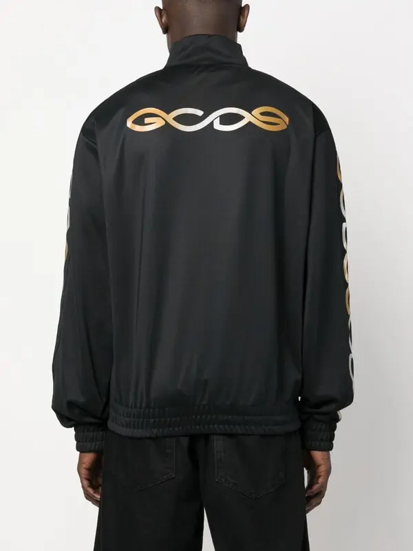 Gcds Reflective Logo-print Sweatshirt - Black