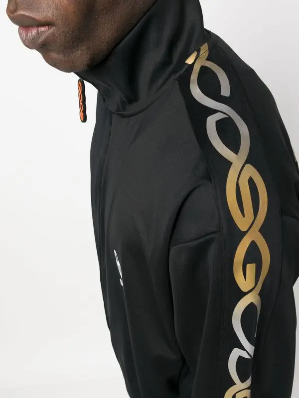 Gcds Reflective Logo-print Sweatshirt - Black