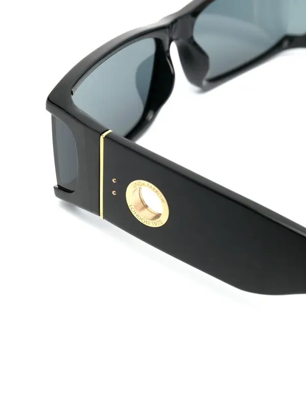 Linda Farrow Mya Rectangle-frame Sunglasses - Black