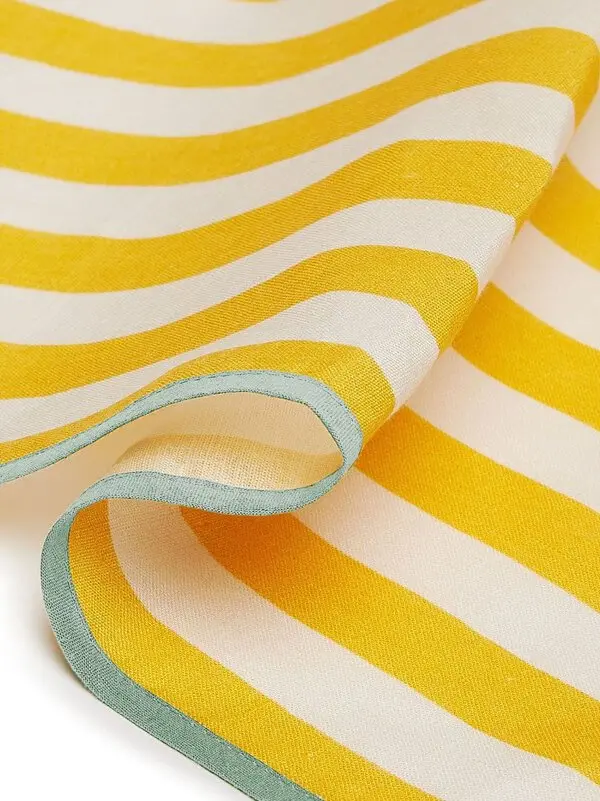 La DoubleJ Stripe-pattern Napkin Set - Yellow