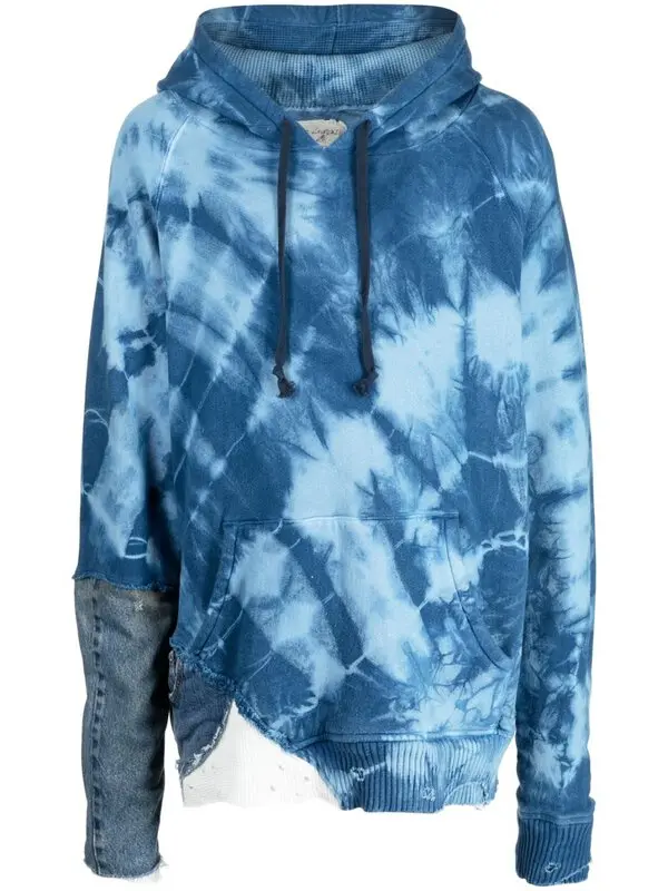 GREG LAUREN Tie-dye Cotton Hoodie