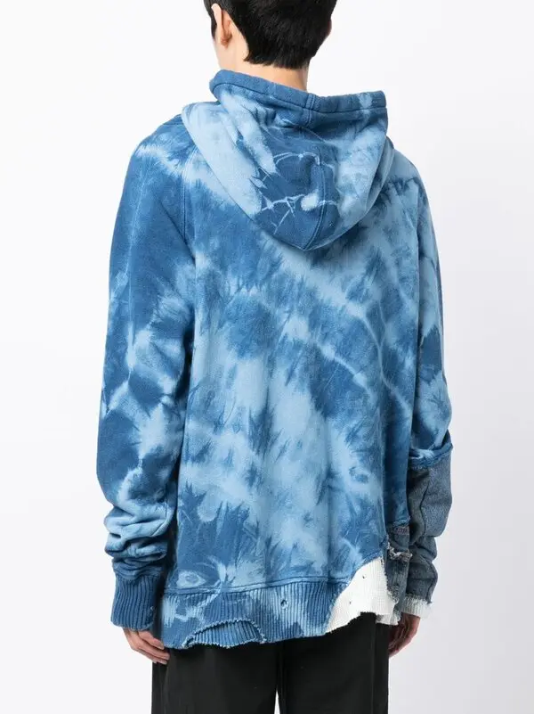 GREG LAUREN Tie-dye Cotton Hoodie