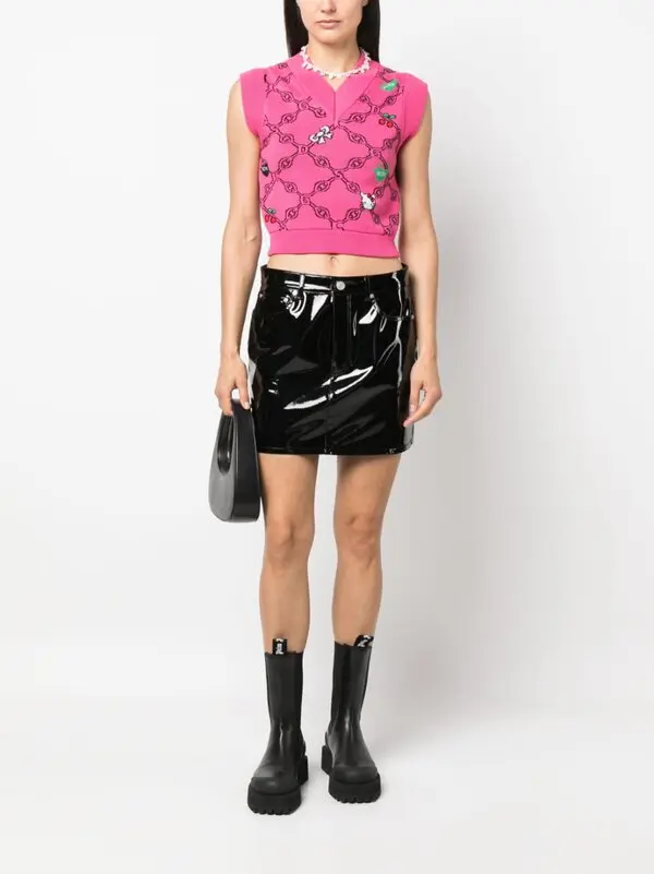 Gcds Graphic-print Jacquard Vest