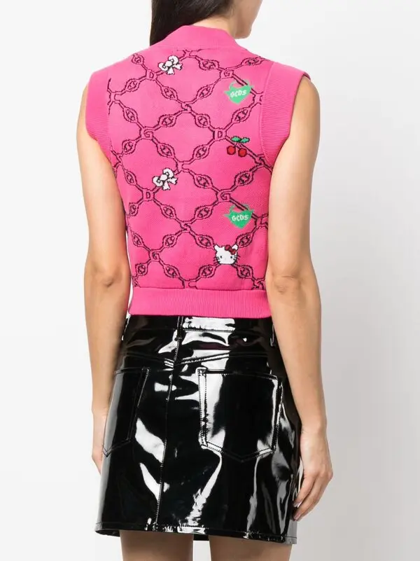 Gcds Graphic-print Jacquard Vest