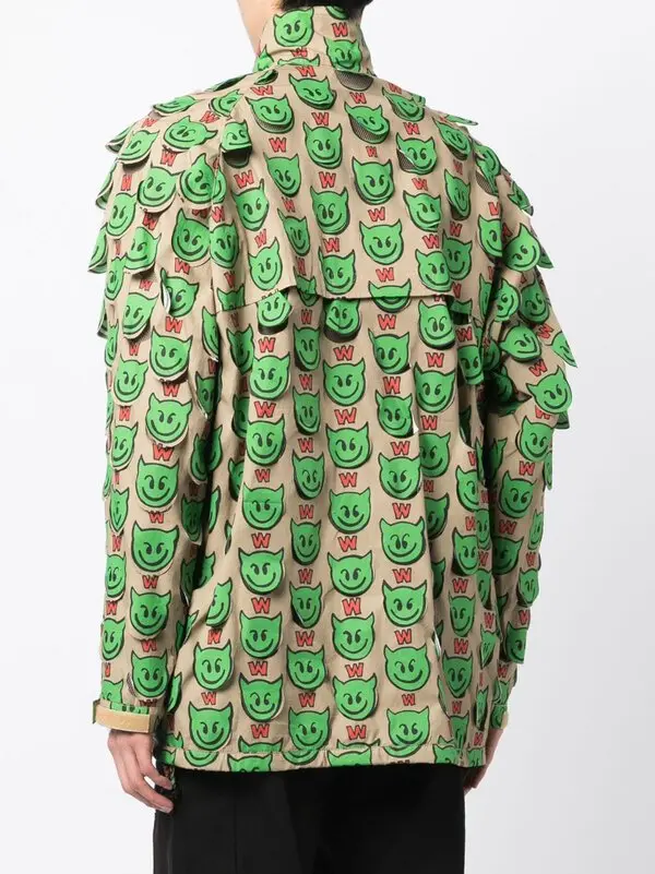 WALTER VAN BEIRENDONCK Motif-print Zip-up Jacket