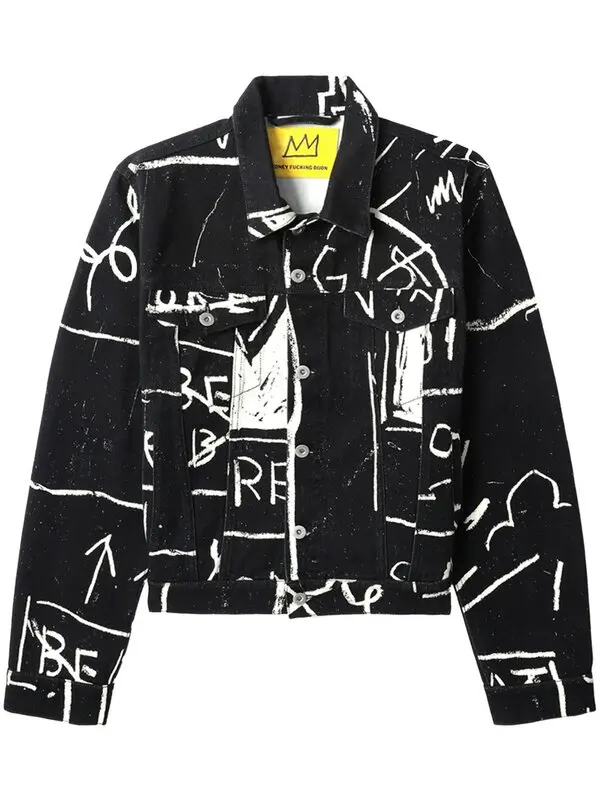 HONEY FUCKING DIJON Graphic-print Cotton Jacket - Black