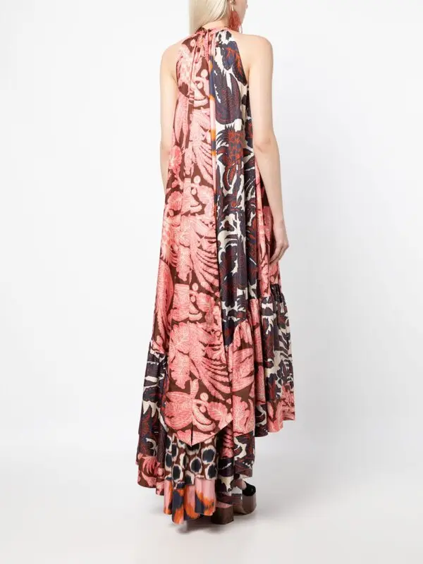 Biyan Graphic-print Silk Maxi Dress