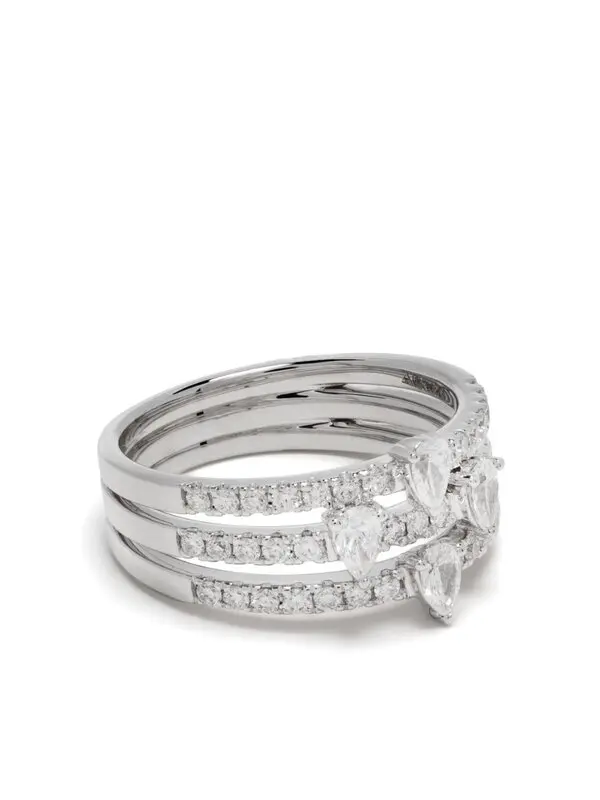 PERSEE 18kt White Gold Diamond Ring - Silver