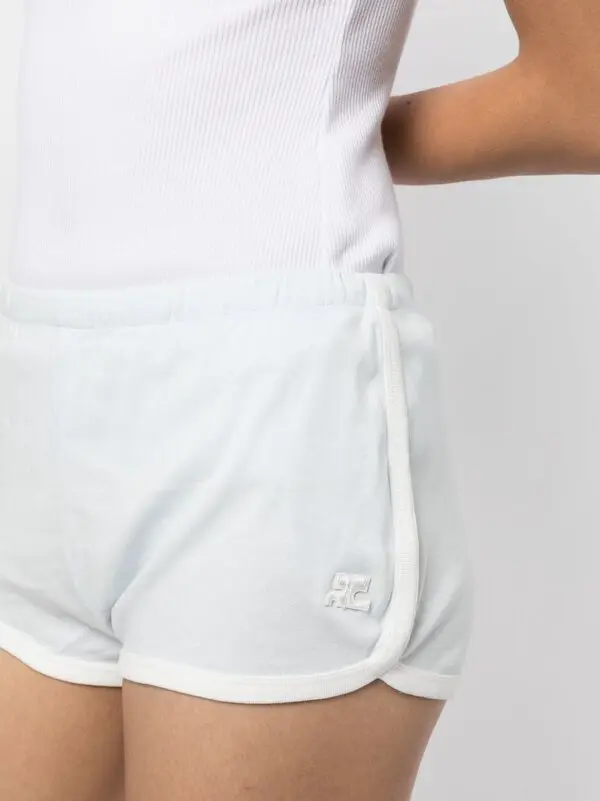 COURREGES Cotton Short Shorts - Blue