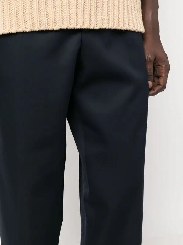 JIL SANDER Elasticated-waist Tapered Trousers - Blue