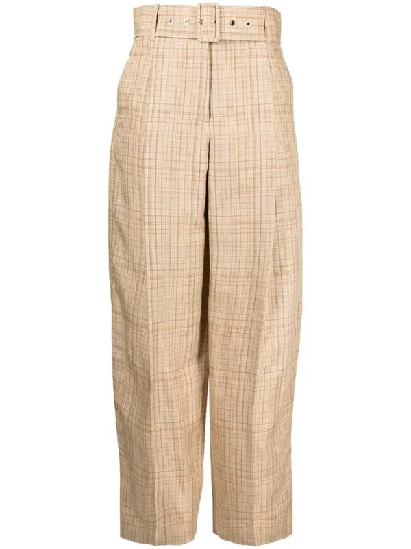 3.1 Phillip Lim Wide-leg Plaid Trousers
