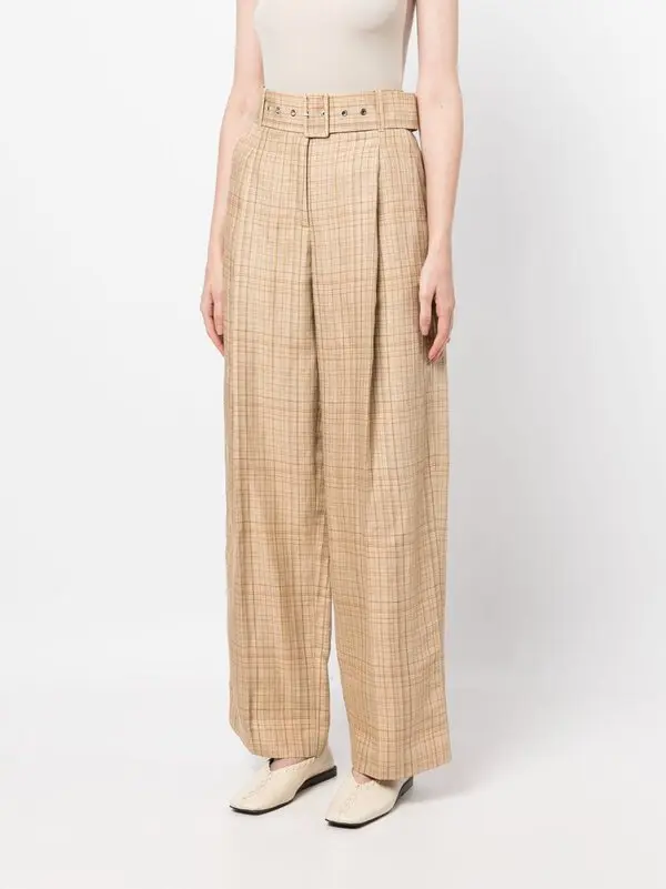 3.1 Phillip Lim Wide-leg Plaid Trousers