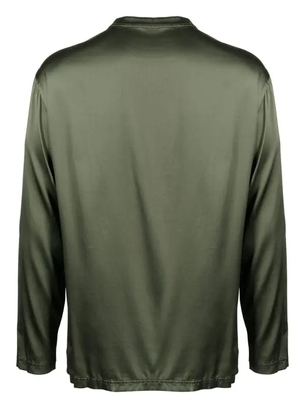 TOM FORD Henley Pyjama Top - Green