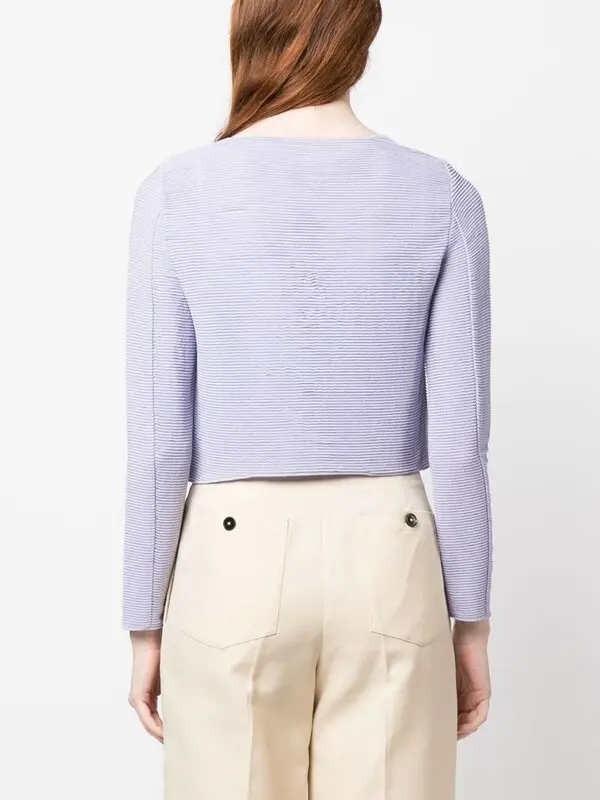 Emporio Armani Barré Jersey Zip-up Jacket