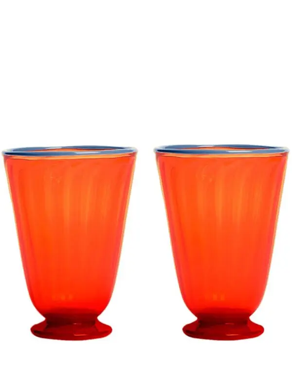 La DoubleJ Rainbow Murano Glasses - Orange