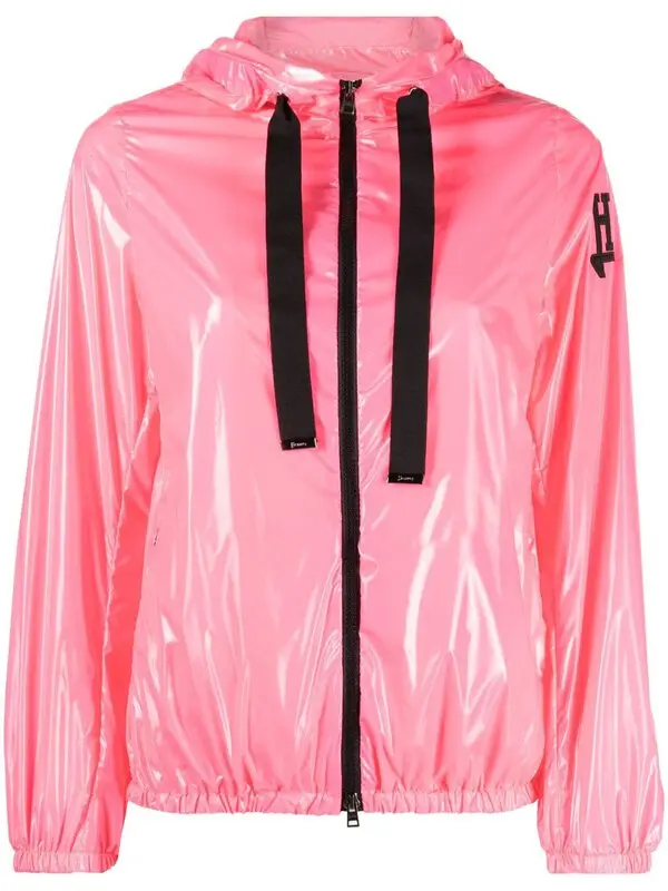 Herno High-shine Hooded Jacket - Pink