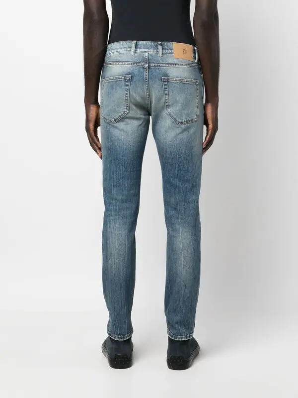 PT TORINO Logo-patch Straight Leg Jeans