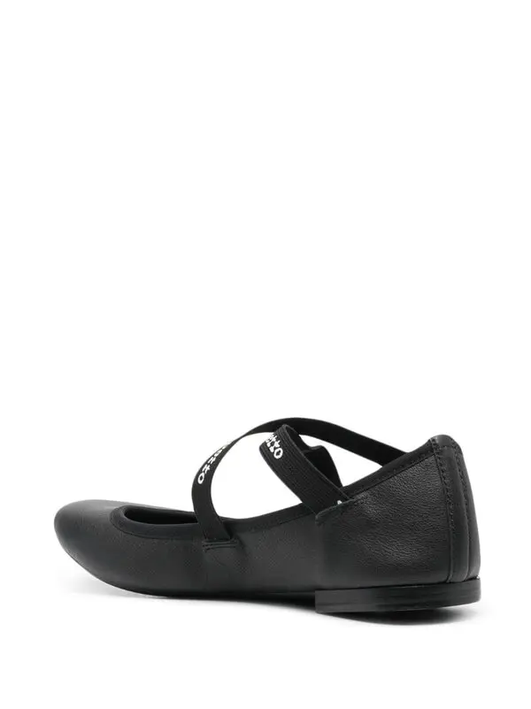 Repetto Joana Mary Leather Ballerinas - Black
