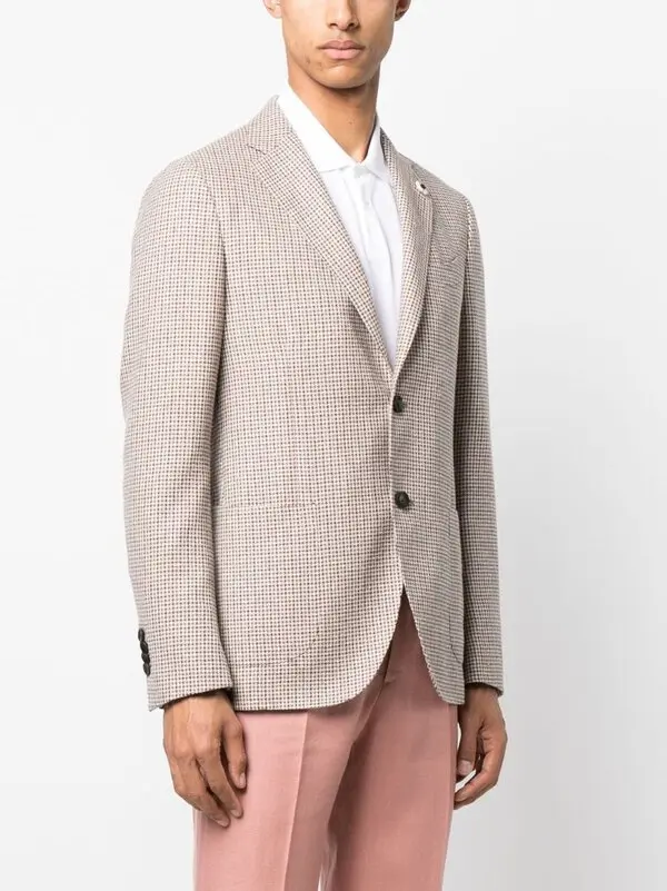 LARDINI Pota Houndstooth-pattern Blazer