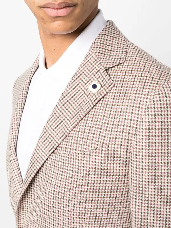 LARDINI Pota Houndstooth-pattern Blazer