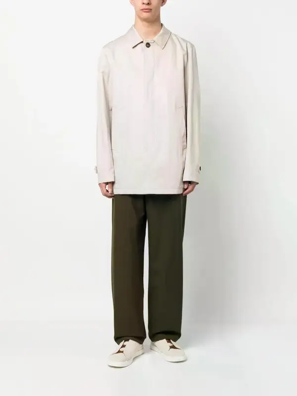 Herno Single-breasted Coat - Neutrals