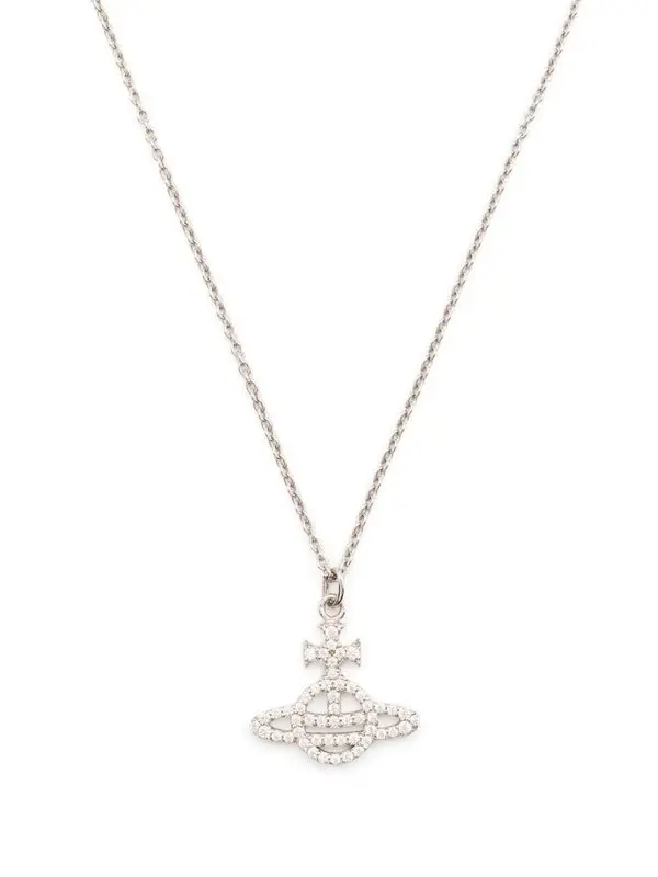 VIVIENNE WESTWOOD Crystal-embellished Adjustable Necklace - Silver