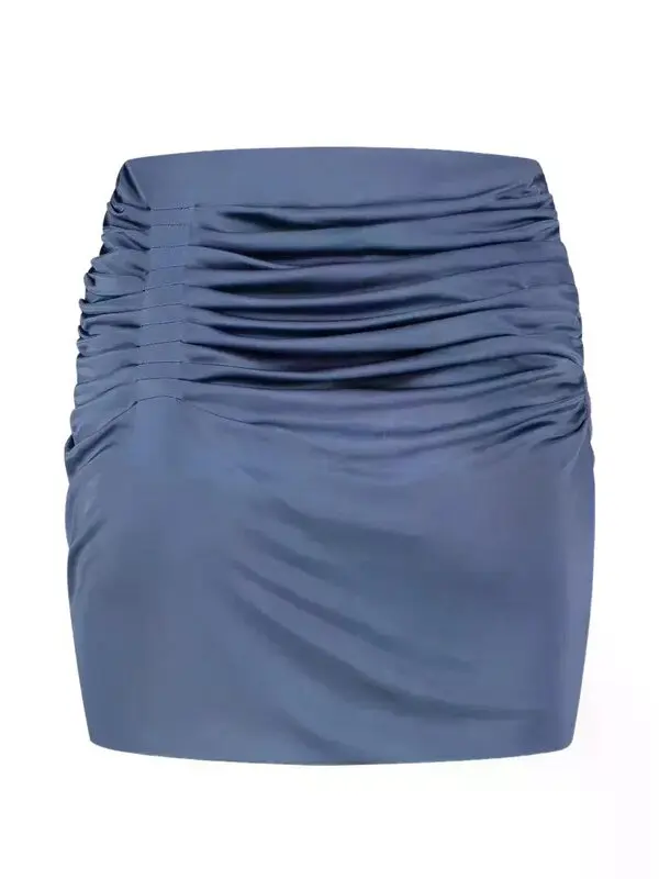 Gauge81 Ruched Mini Skirt - Blue