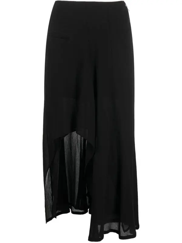 Yohji Yamamoto Asymmetric Midi Skirt