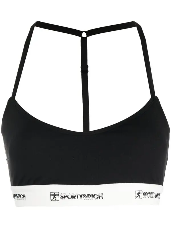 SPORTY & RICH Logo-underband Crop Top