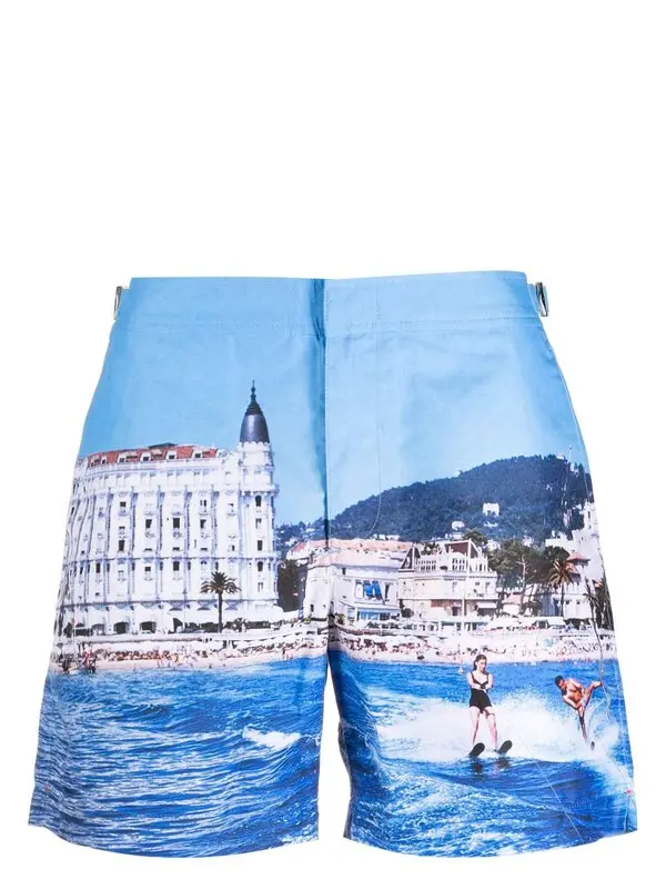 Orlebar Brown Photograph-print Swim Shorts - Blue