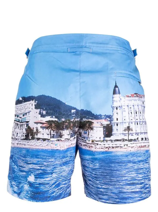 Orlebar Brown Photograph-print Swim Shorts - Blue