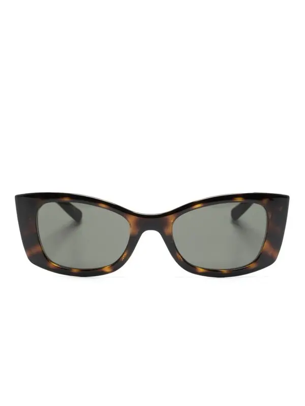 Saint Laurent Logo-engraved Cat-eye Sunglasses - Brown