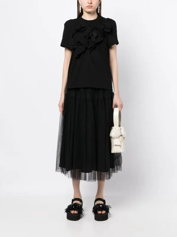 COMME DES GARÇONS TAO Bow-detailed Cotton T-shirt