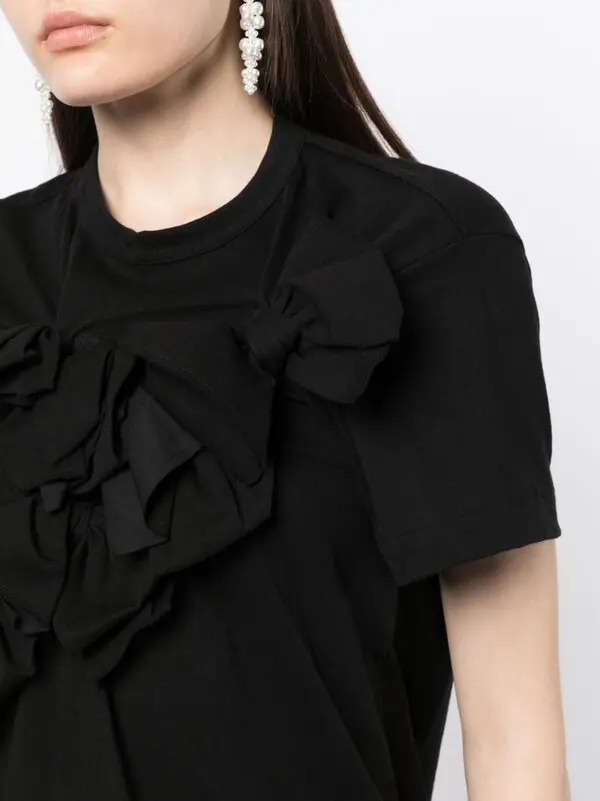 COMME DES GARÇONS TAO Bow-detailed Cotton T-shirt