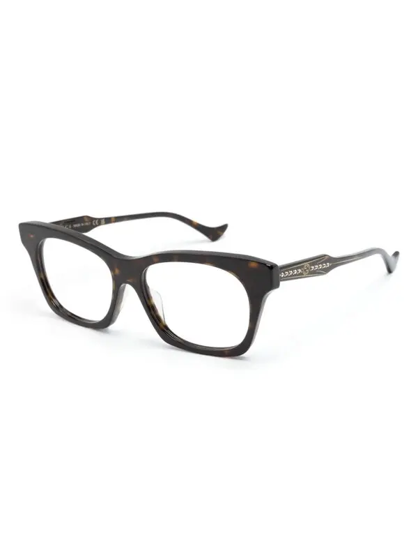 Gucci Tortoiseshell Square-frame Glasses