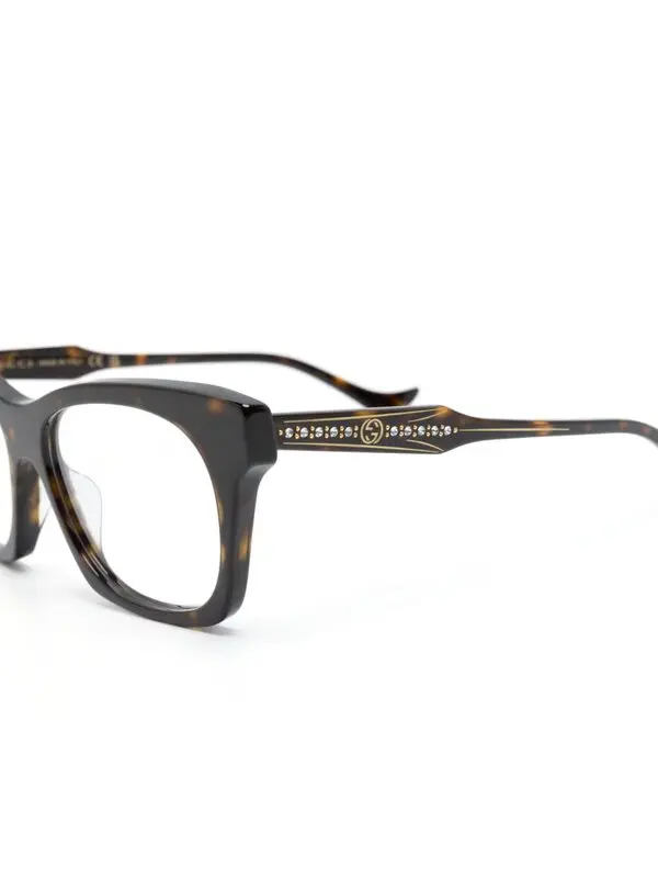 Gucci Tortoiseshell Square-frame Glasses