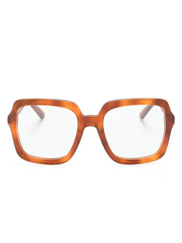Gucci Tortoiseshell Square-frame Glasses - Brown