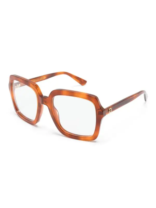 Gucci Tortoiseshell Square-frame Glasses