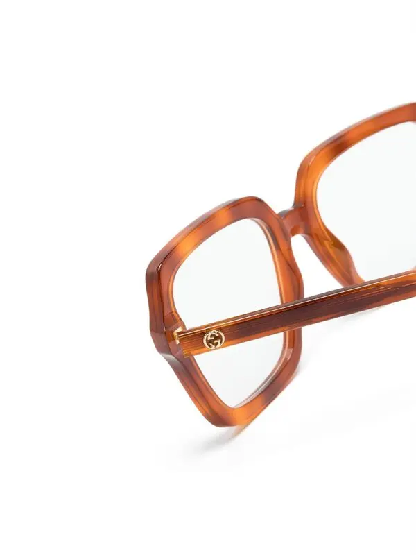 Gucci Tortoiseshell Square-frame Glasses