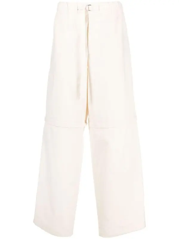 JIL SANDER Detachable-legs Cotton Trousers - Neutrals