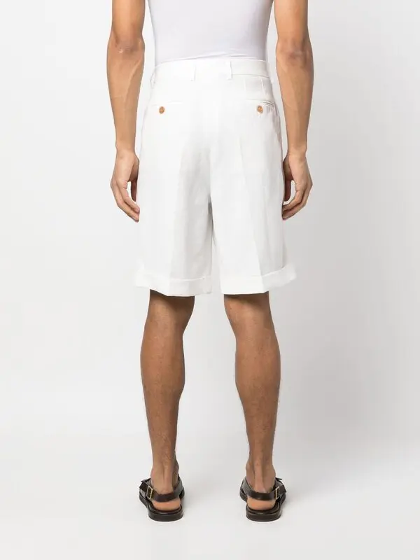Brunello Cucinelli Pressed-crease Bermuda Shorts - White