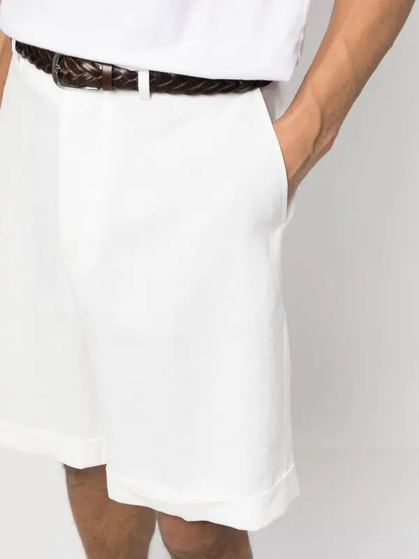 Brunello Cucinelli Pressed-crease Bermuda Shorts - White