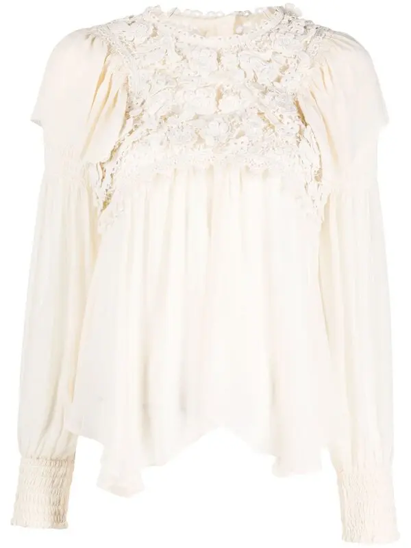 Isabel Marant Étoile Lace-detail Long-sleeve Blouse
