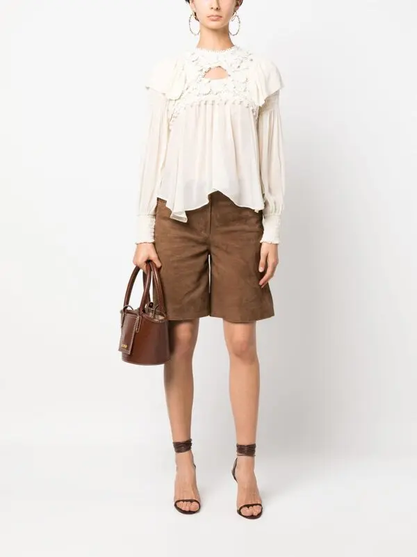 Isabel Marant Étoile Lace-detail Long-sleeve Blouse